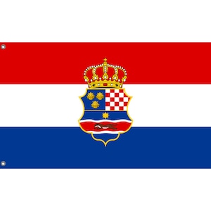 Flag of the Triune Kingdom of Croatia Slavonia and Dalmatia - Etsy