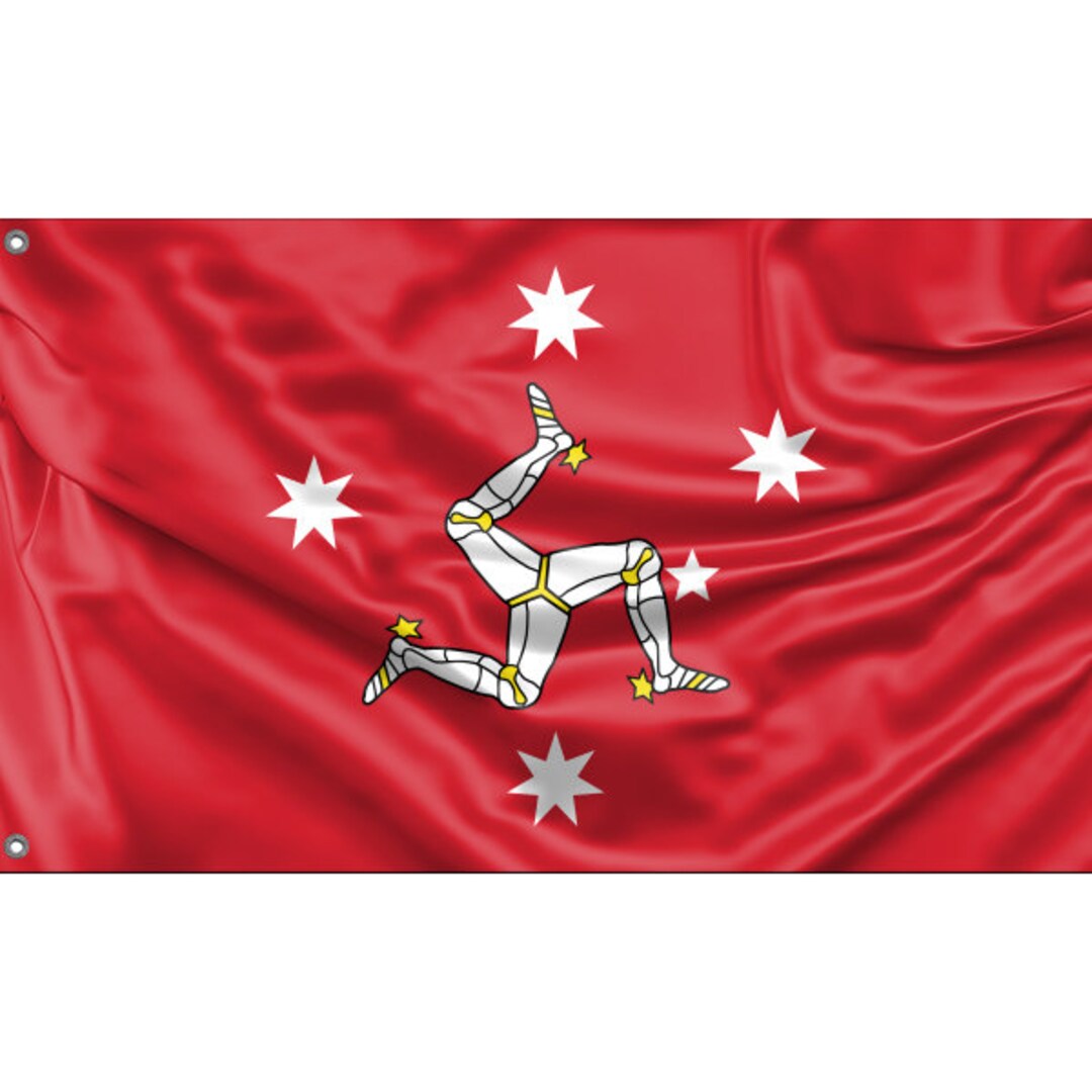 Australian-manx Heritage Flag Unique Design Print Hiqh - Etsy