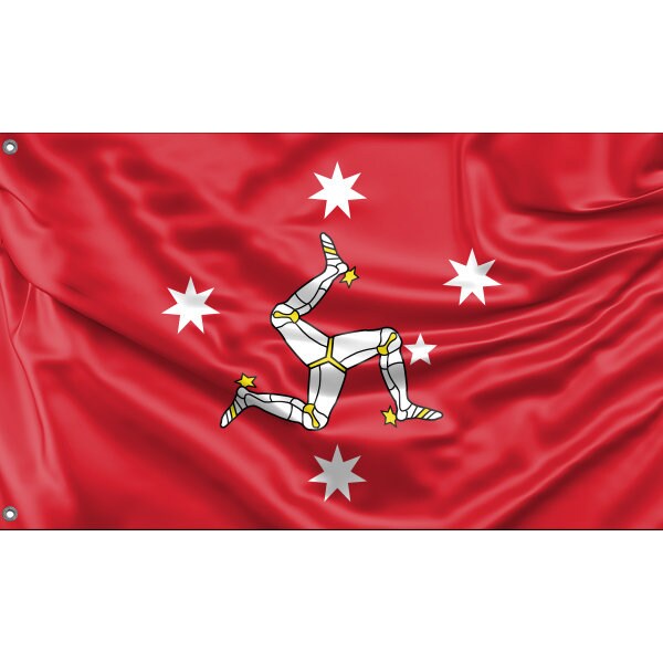 Australian-manx Heritage Flag Unique Design Print Hiqh - Etsy