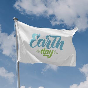 Minimalistic Earth Day Flag | Unique Design Print | Hiqh Quality ...