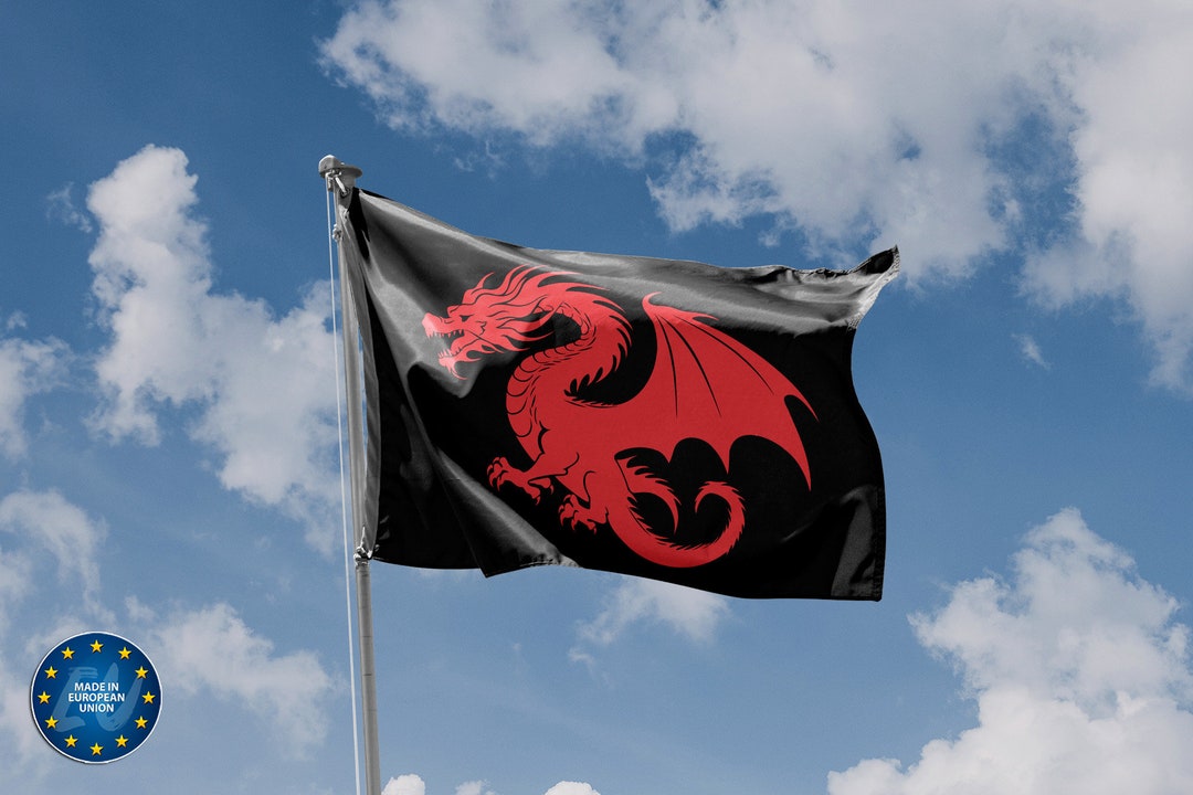 Red Dragon Flag | Unique Design Print | Hiqh Quality Materials | Size ...