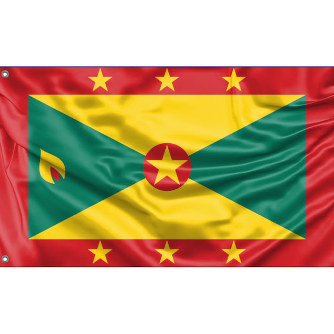 Flag of Grenada Unique Design Print High Quality Materials Size 3x5 Ft ...
