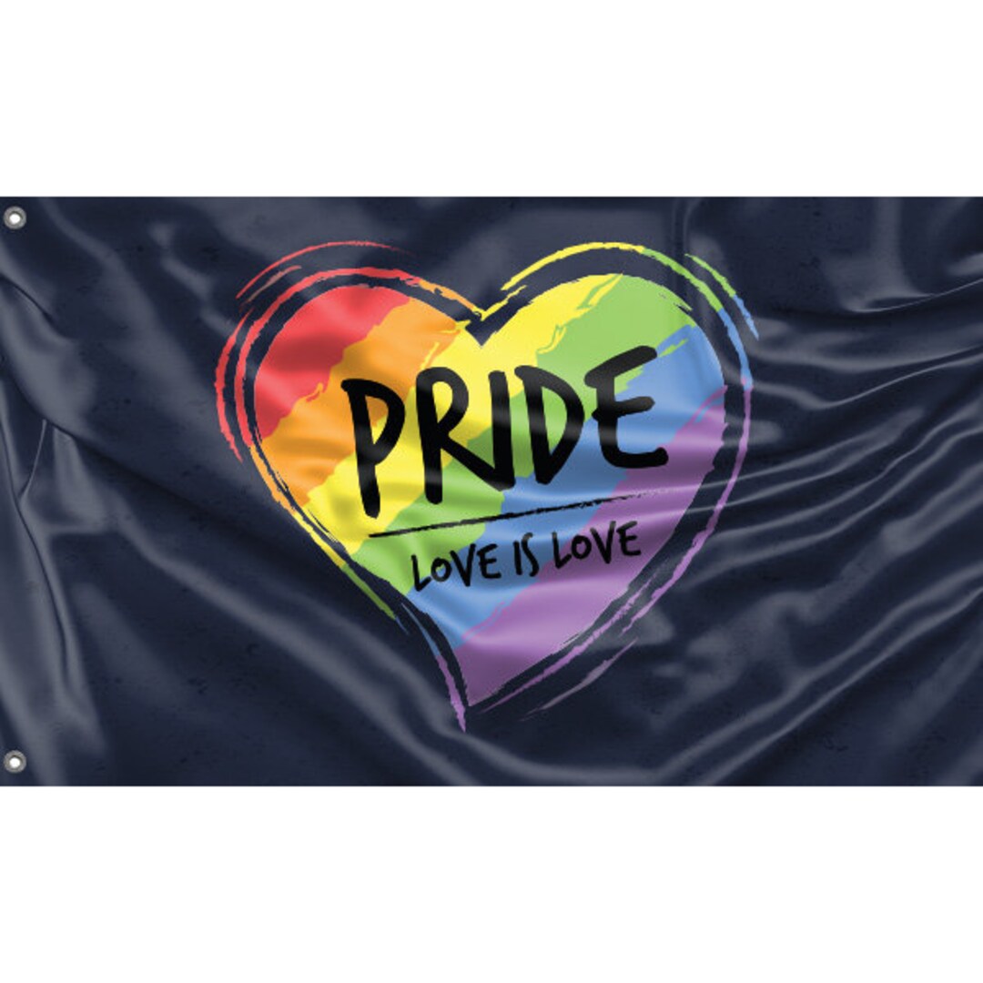 LGBT Pride Love is Love Flag II Unique Print, 3x5 Ft / 90x150 Cm Size ...