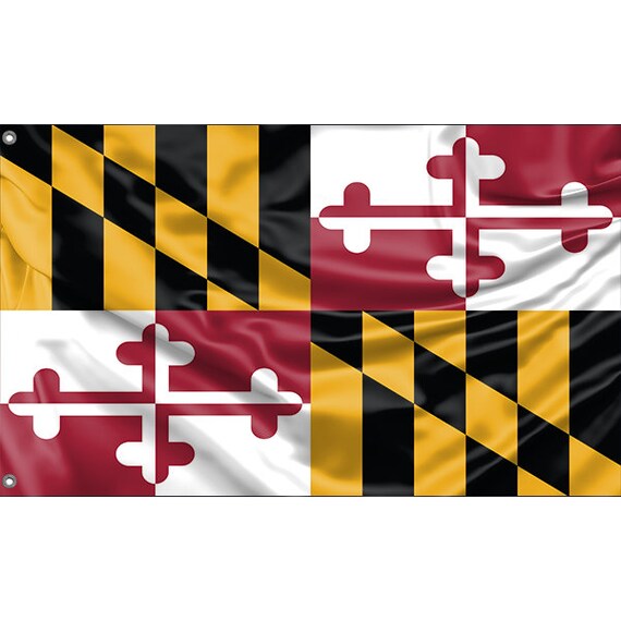Maryland State Flag Unique Design Print High Quality | Etsy