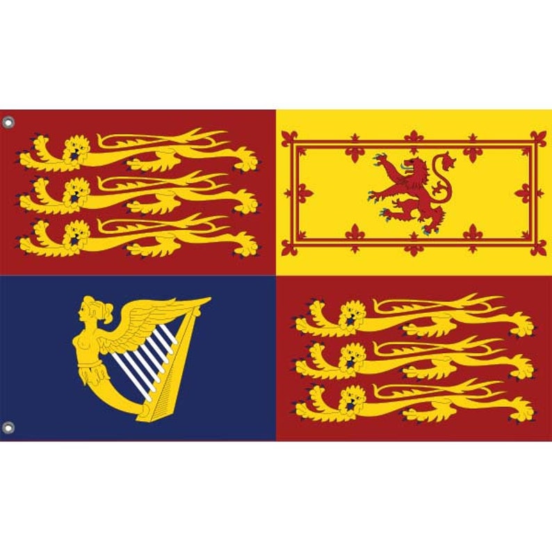 Royal Standard of the United Kingdom Flag | Unique Design Print | Hiqh ...