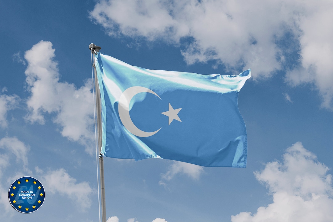 Kokbayraq Uyghurs Flag | Unique Design Print | High Quality Materials ...
