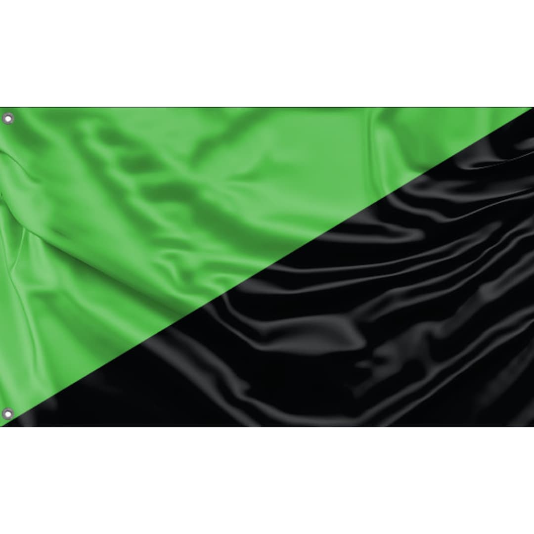 Anarcho-primitivism, Green Anarchism Flag, Unique Print, 3x5 Ft ...
