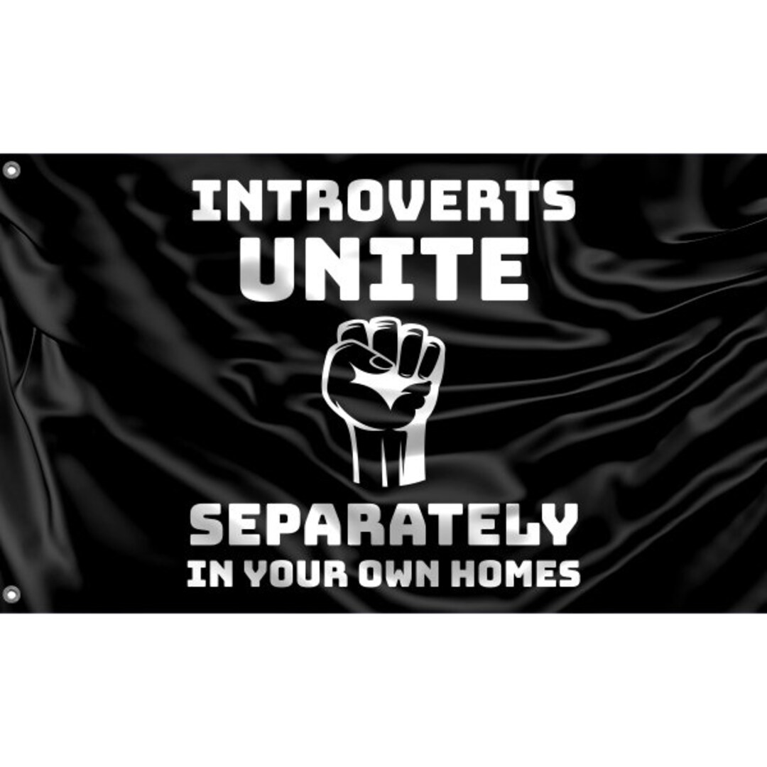 Introverts Unite Flag Unique Design Print Hiqh Quality Materials Size ...