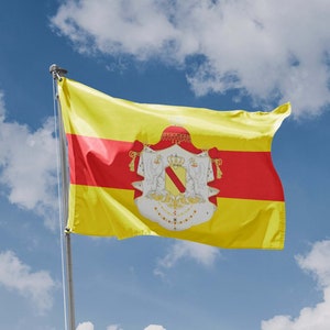 Grand Duchy of Baden Flag With Crest | Unique Design Print | Hiqh ...