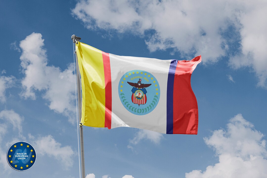 Columbus Flag, Ohio USA | Unique Design Print | Hiqh Quality Materials ...