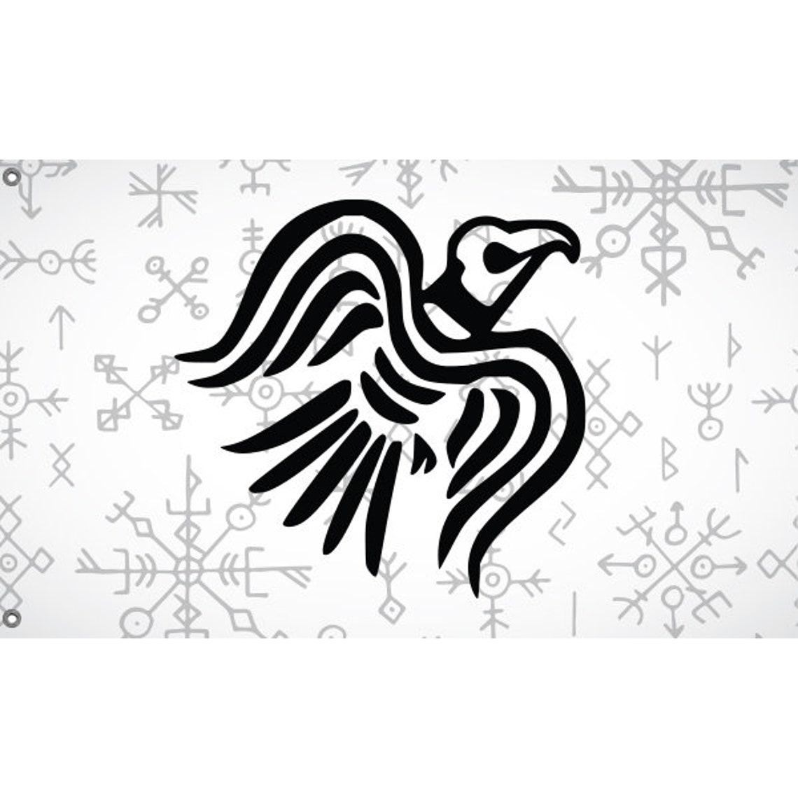 Nordic Viking Raven Flag Unique Design Print Hiqh Quality - Etsy