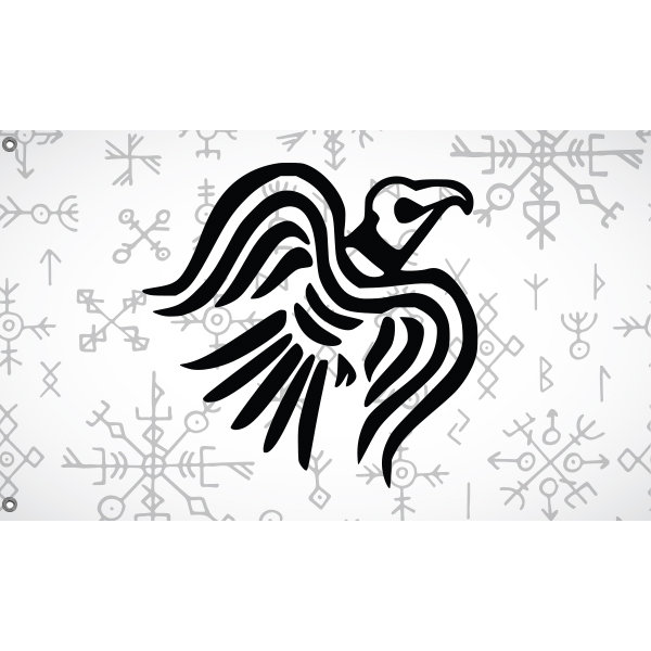 Nordic Viking Raven Flag | Unique Design Print | Hiqh Quality Materials ...