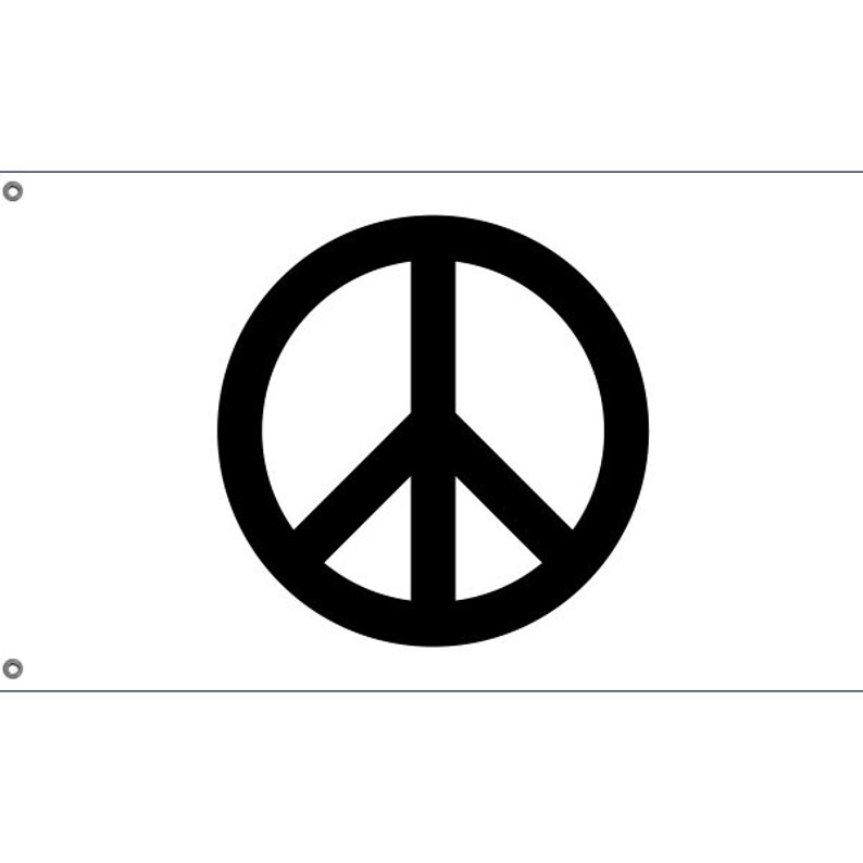 Traditional Peace Sign Flag | Unique Print | Hiqh Quality Materials | 5 ...