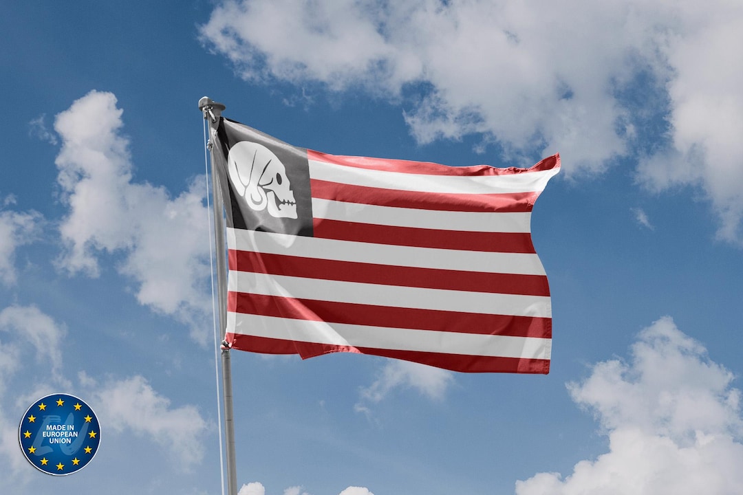Liberia Pirate Flag | the Pirate Project | Unique Design Print | High ...