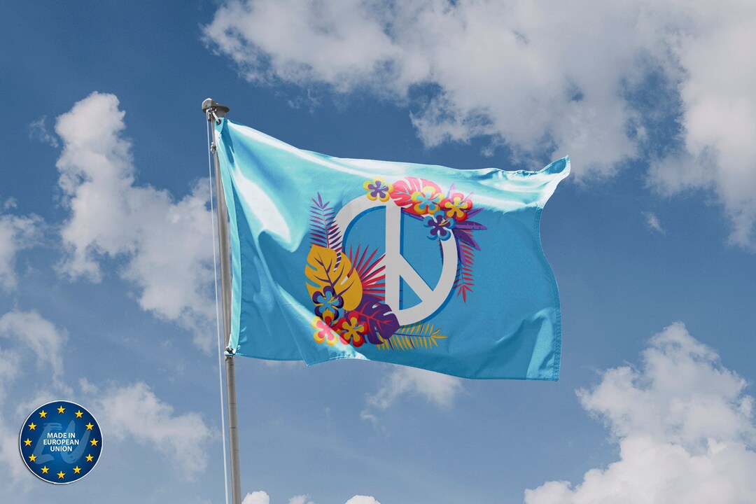 Peace Sign Flag | Unique Design Print 3 | Hiqh Quality Materials | 5 ...
