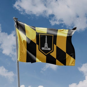 Baltimore City Flag Unique Print, 3x5 Ft / 90x150 Cm Size, EU Made - Etsy