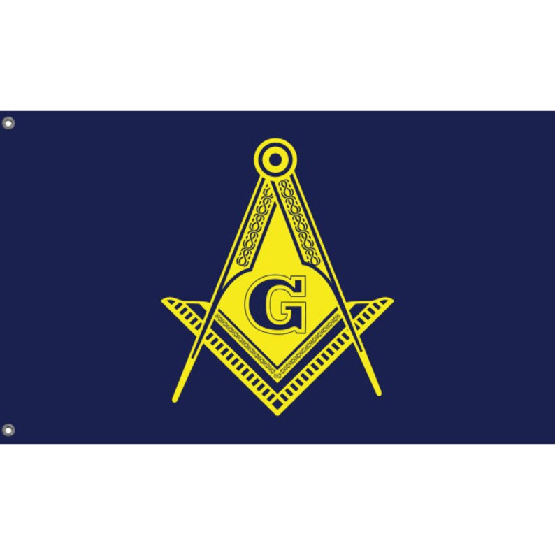 Blue Masonic Flag Unique Design Print Hiqh Quality | Etsy