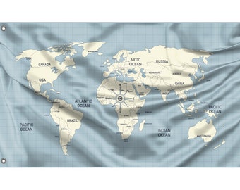 3x5 World Map - Etsy