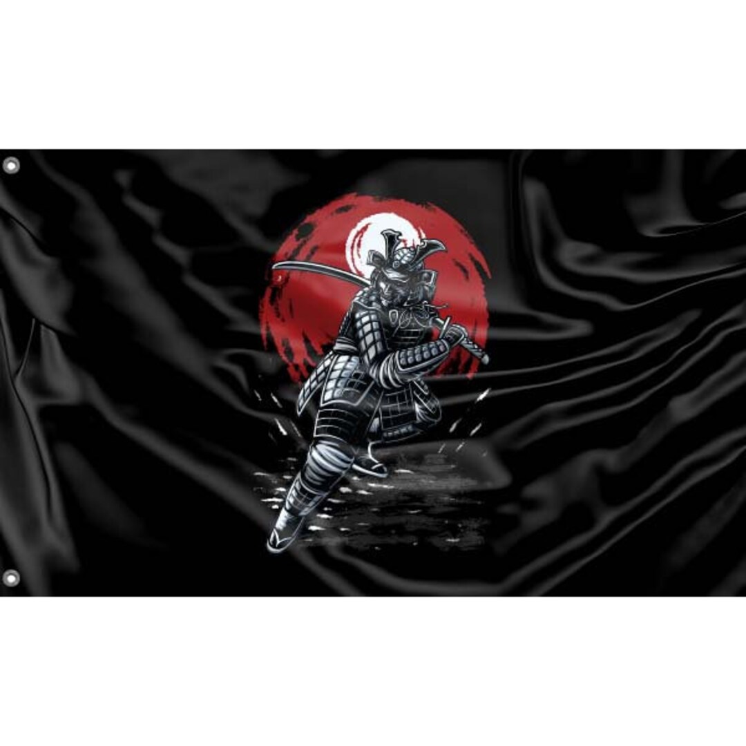Samurai Warrior Flag Unique Design Print High Quality Materials Size ...