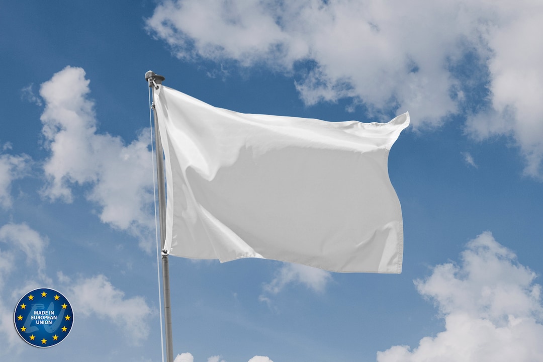 Plain White Flag | Unique Design Print | Hiqh Quality Materials | Size ...