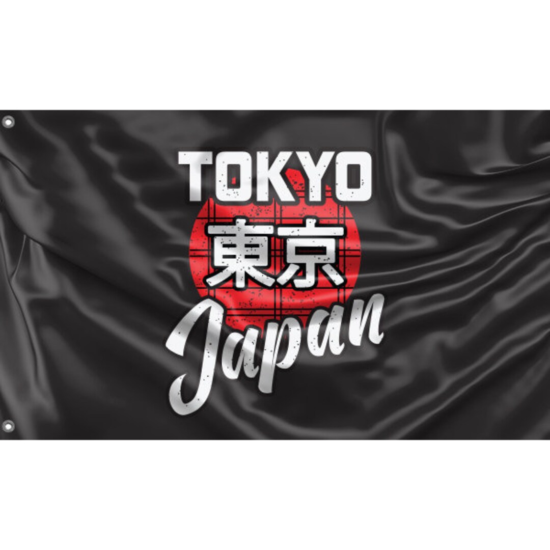 Tokyo Japan Flag Unique Design Print Hiqh Quality Materials Size 3x5 Ft ...