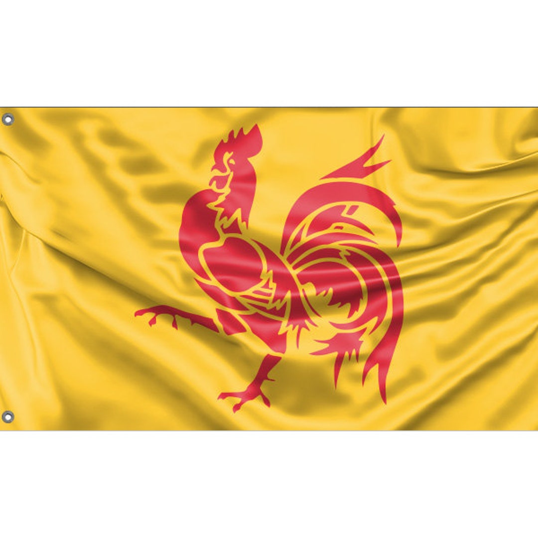 Flag of Wallonia, Belgium Unique Design Print High Quality Materials ...