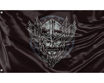 Nordic Viking Raven Flag Unique Design Print Hiqh Quality | Etsy