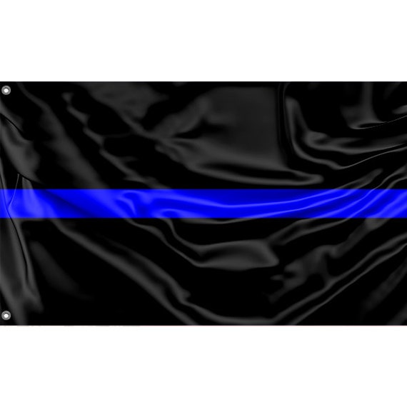 Thin Blue Line Flag Unique Design Print High Quality - Etsy