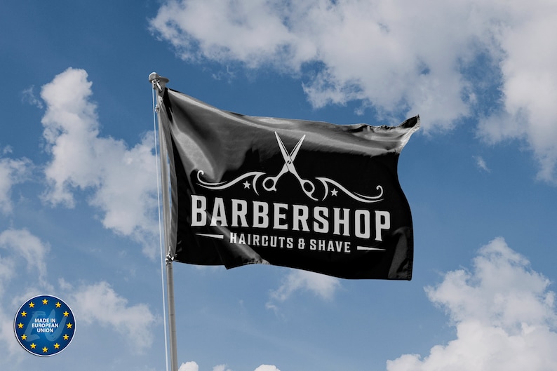 Barbershop Flag Unique Print, 3x5 Ft / 90x150 Cm Size, EU Made - Etsy