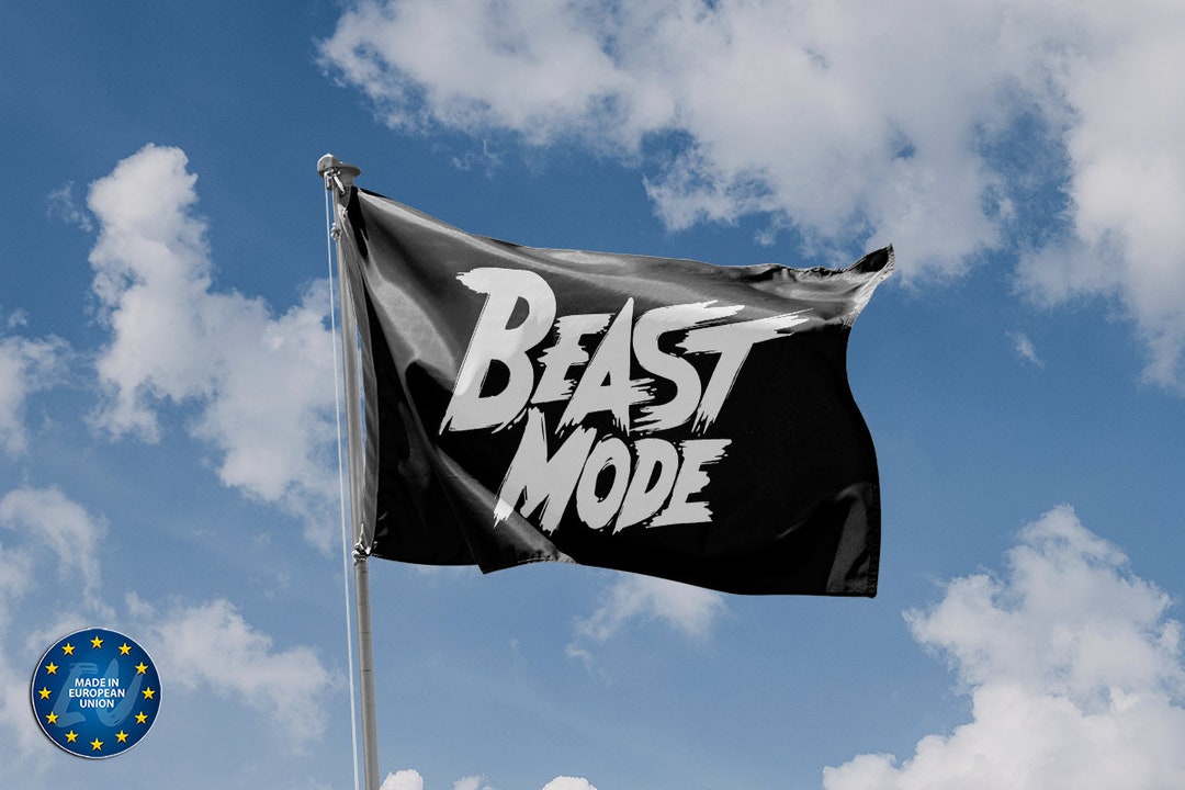 Beast Mode Flag | Unique Design Print | High Quality Materials | Size ...