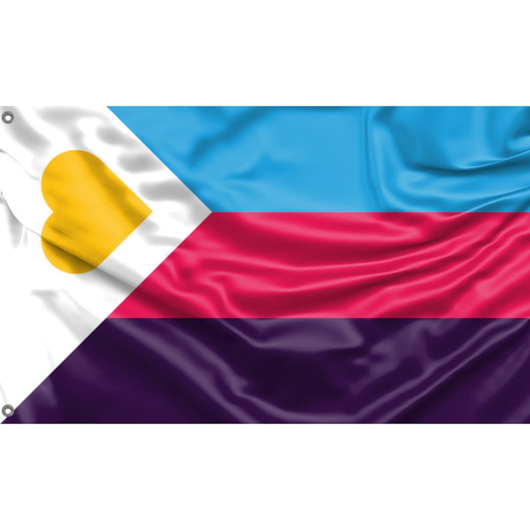 Tricolor Polyamory Pride Flag Unique Design Print High Quality ...