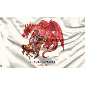 St. George's Day Flag | Unique Design Print | Hiqh Quality Materials ...