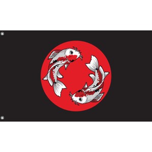 Koi Fish Flag | Unique Design Print | High Quality Materials | 5 Sizes ...
