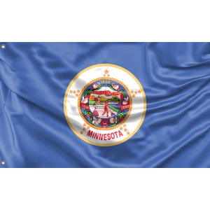 Old State Flag of Minnesota | Unique Design Print | High Quality ...