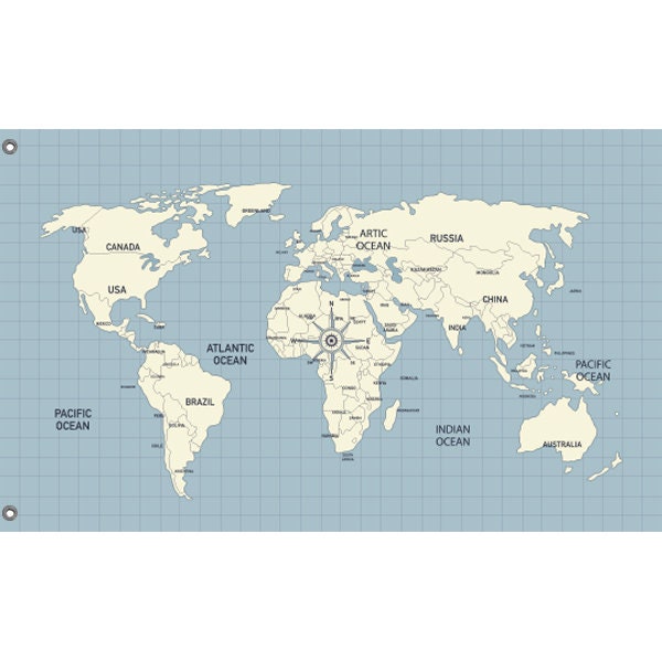 World Map Flag Unique Design Print Hiqh Quality Materials - Etsy