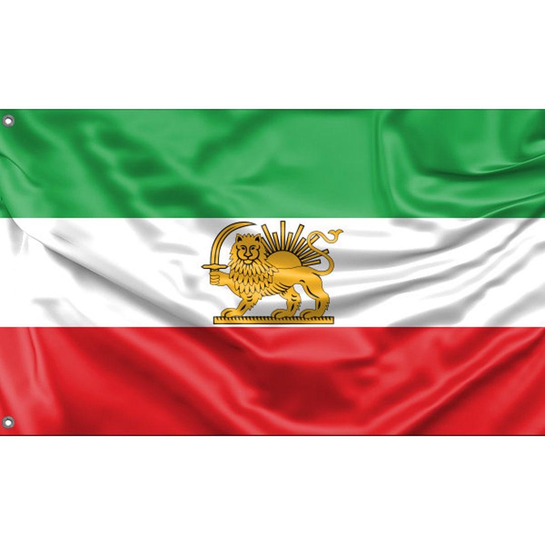 Historical Flag of State of Iran Unique Design Print High Quality ...