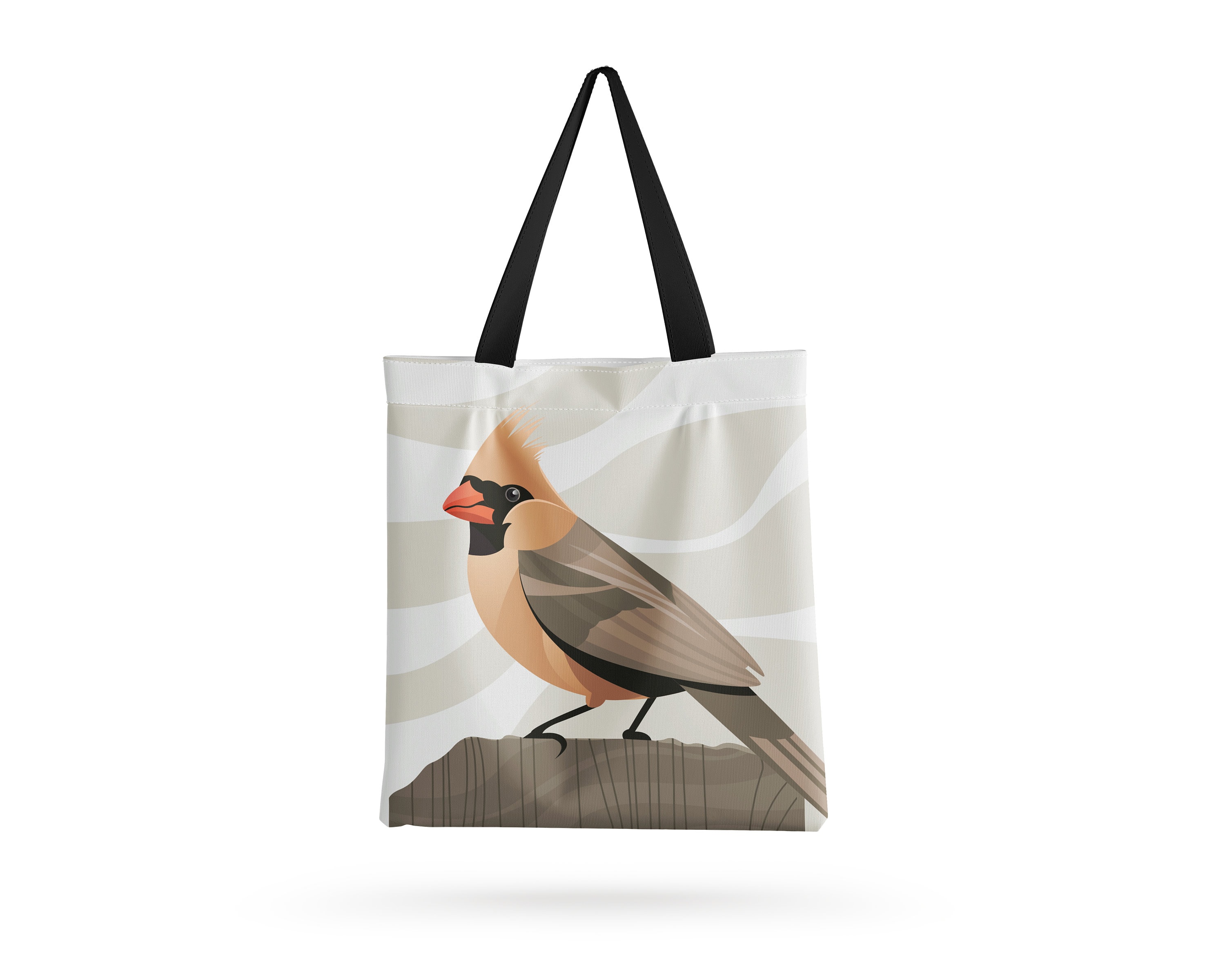 Bird Illustration Design Tote Bag Handmade Shopping Bag With | Etsy
