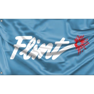 Flint Flag, Michigan USA | Unique Design Print | Hiqh Quality Materials ...