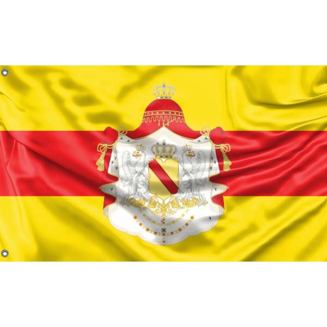Grand Duchy of Baden Flag With Crest Unique Design Print Hiqh Quality ...
