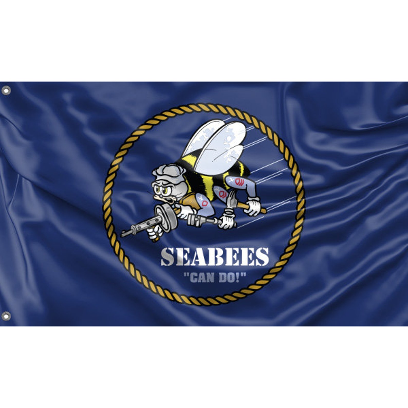 U.S. Navy Seabees Flag | Unique Design Print | High Quality Materials ...