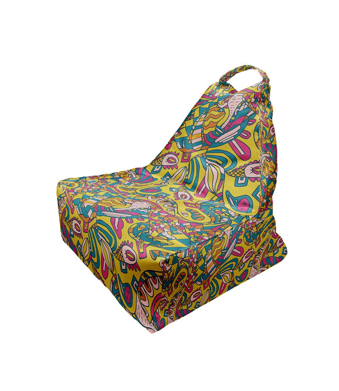 Bean Bag Abstract Doodle Art Sketch Print | Unique Design VI | Full ...