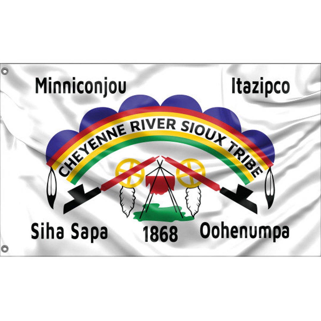 Cheyenne River Sioux Flag Unique Design Print High Quality Materials ...