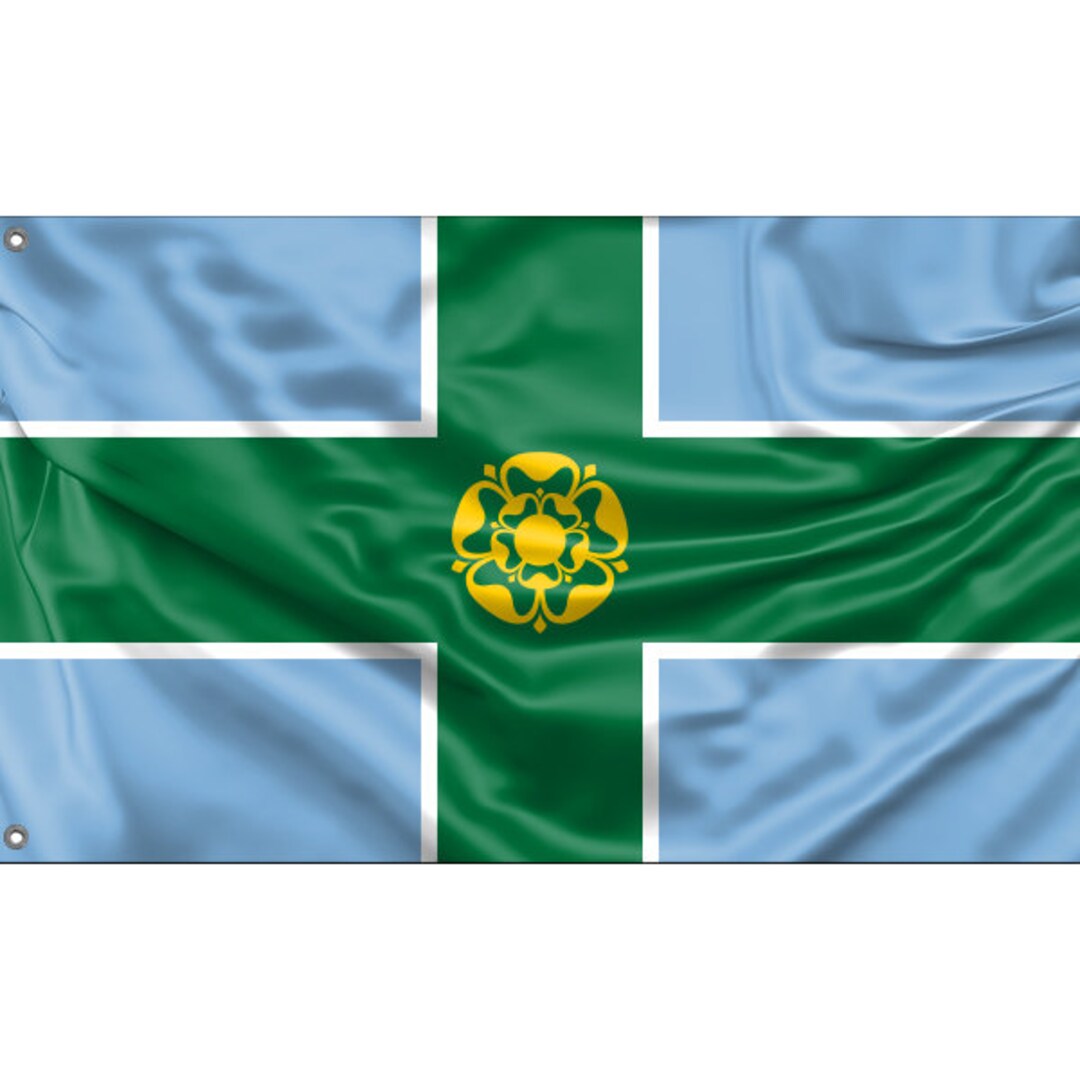 Derbyshire County Flag, United Kingdom Unique Design Print High Quality ...