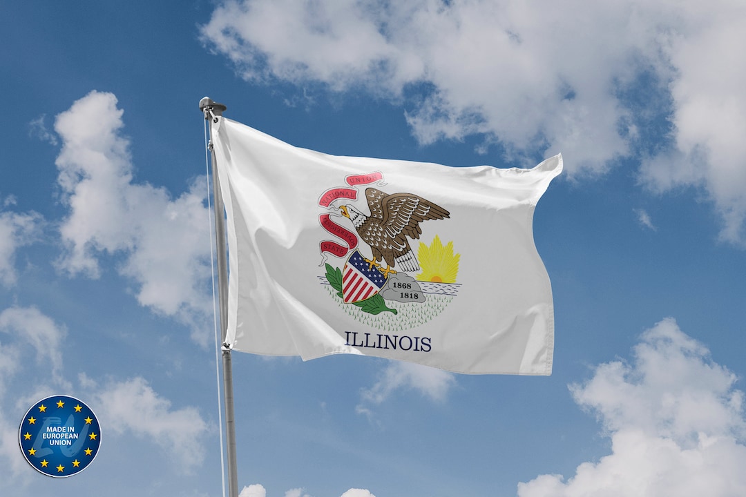 Illinois State Flag | Unique Design Print | High Quality Materials ...