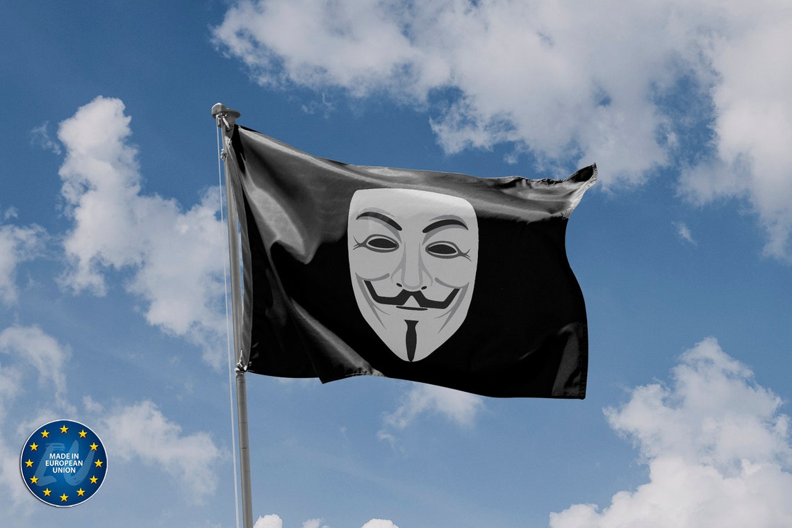 Anonymous Flag Unique Design Print High Quality Materials - Etsy