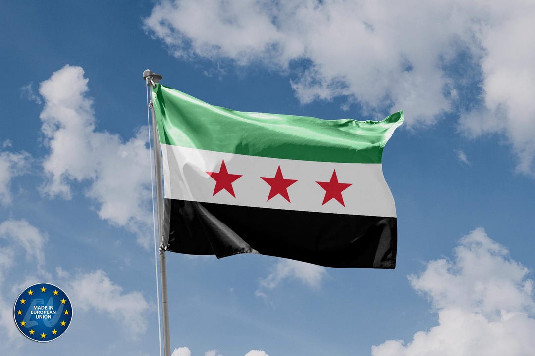 Syria Flag | Unique Design Print | High Quality Materials | 5 Sizes ...