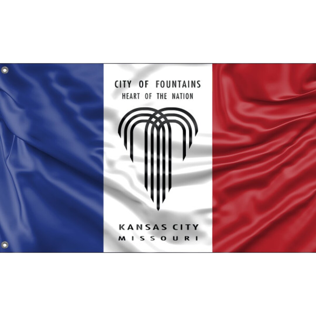 Old Flag of Kansas City, Missouri, Unique Print, 3x5 Ft / 90x150 Cm ...