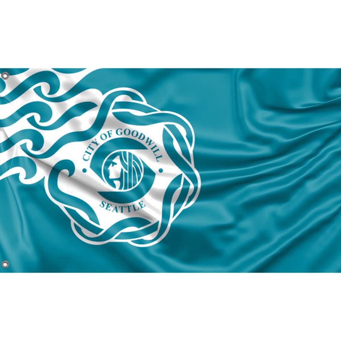 Flag of Seattle, Unique Print, 3x5 Ft / 90x150 Cm Size, EU Made - Etsy