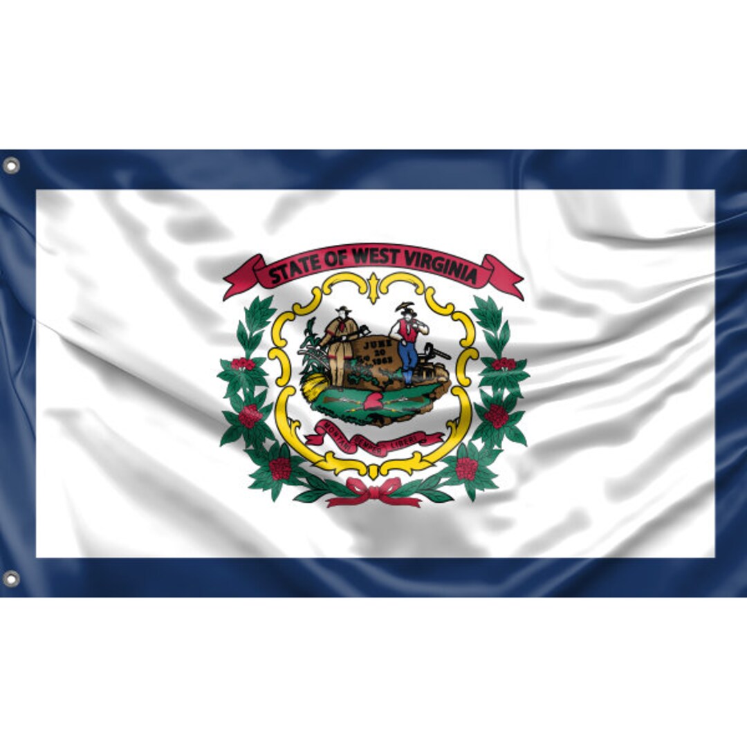 State Flag of West Virginia, USA, Unique Print, 3x5 Ft / 90x150 Cm Size ...