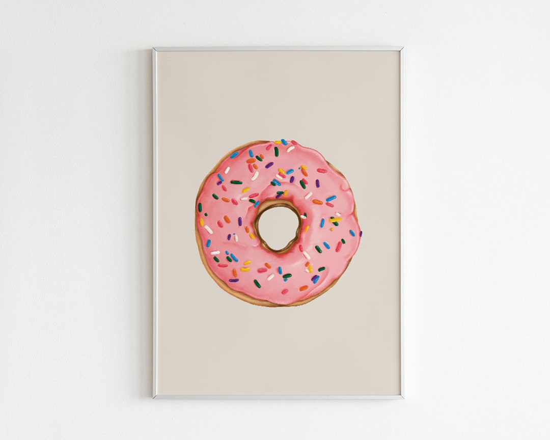 Donut Poster Unique Design Print High Quality Materials - Etsy